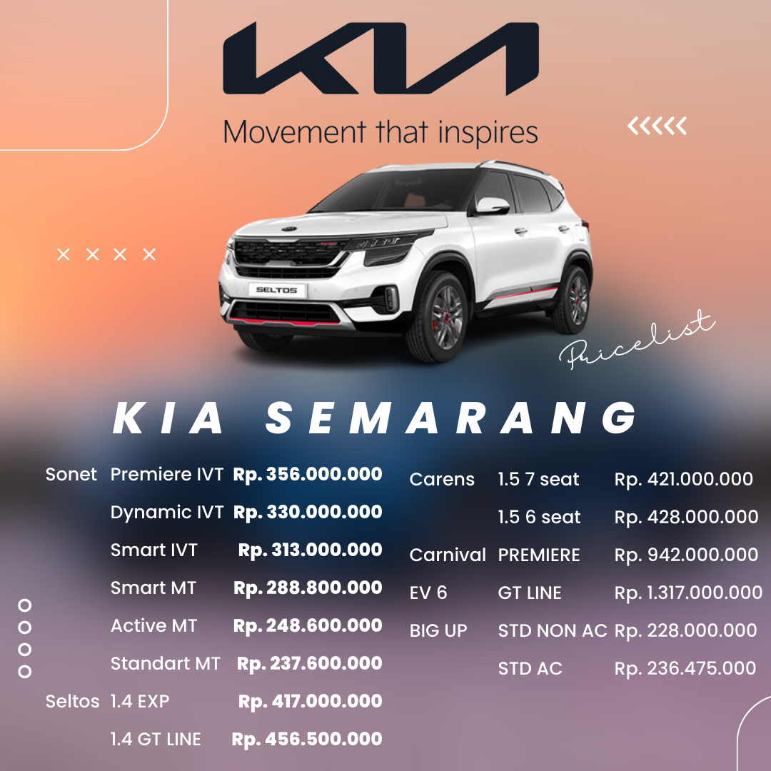 Pricelist – Kia Dealer